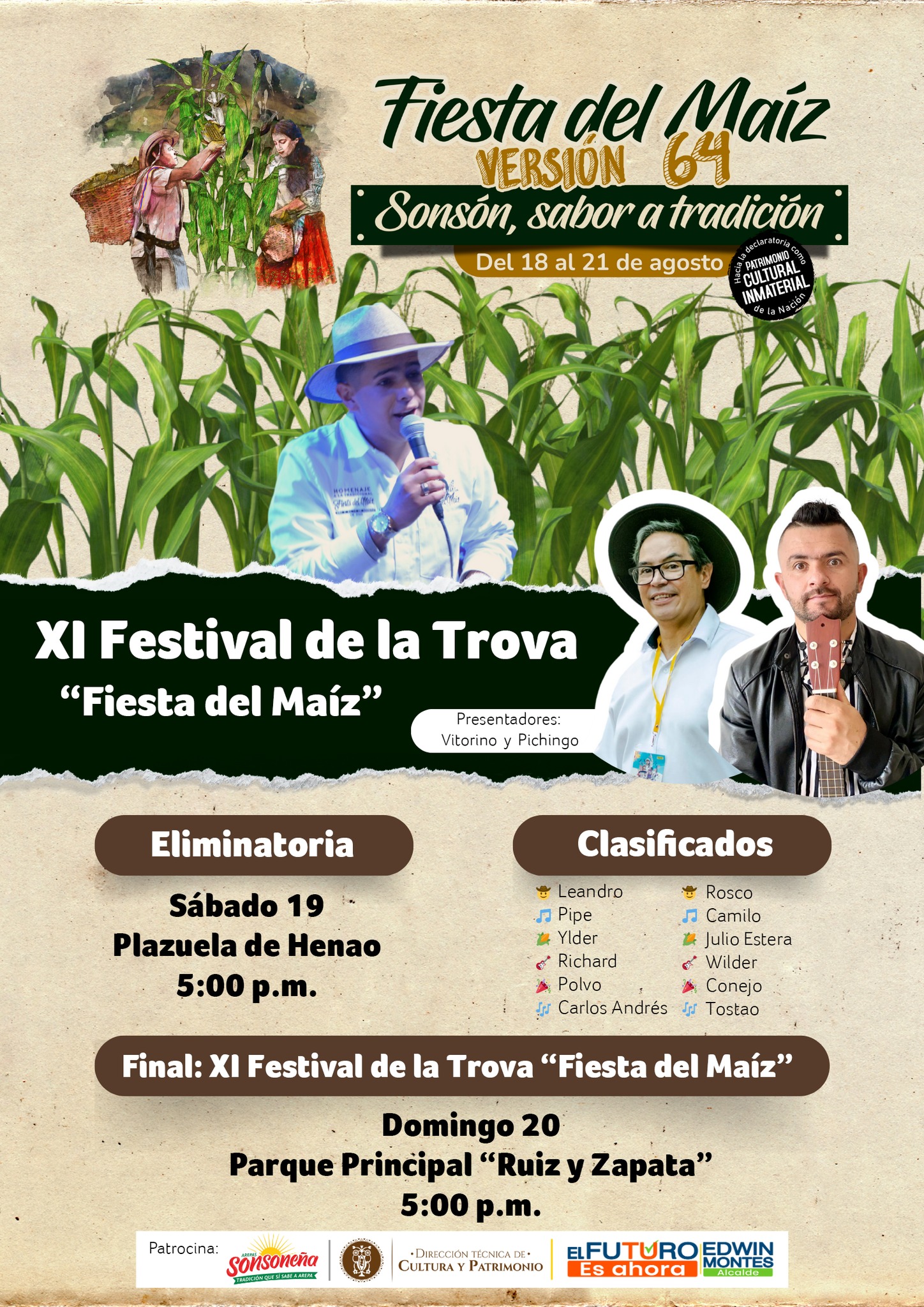 ¡Imperdibles! Programación de las Fiestas del Maíz 2023 en Sonsón ...