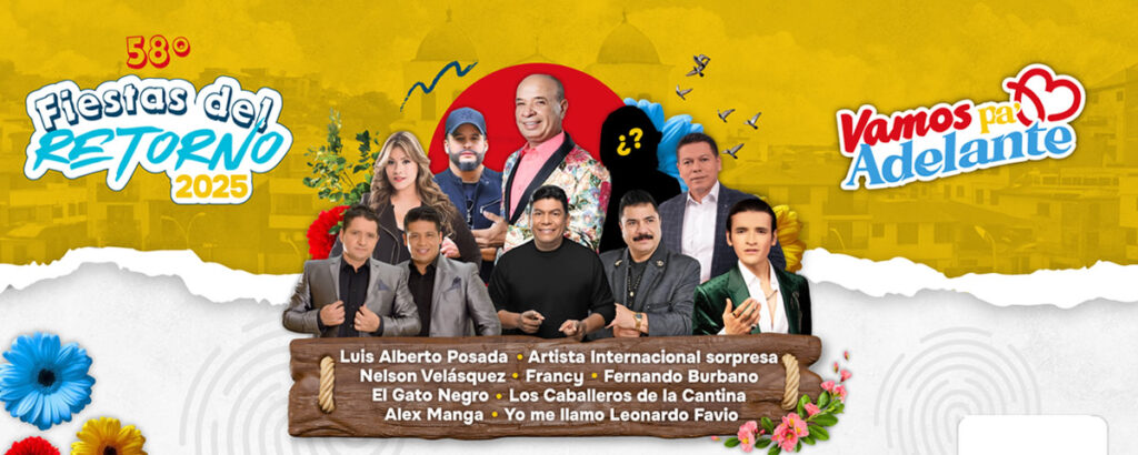 Programación Fiestas del Retorno El Santuario 2025 - Oriente Antioqueño