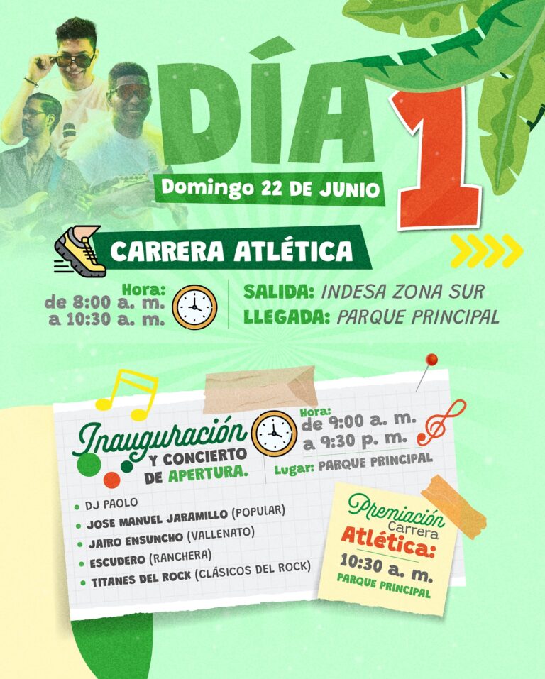 Fiestas de Sabaneta 2025. Programación Fiestas del Plátano - Oriente ...
